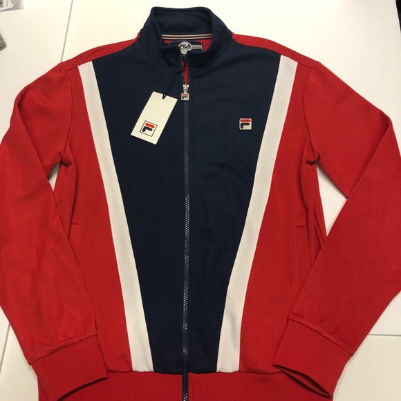 Fila | Jackets & Coats | New Mens Fila Navywhitechinese Red Grosso ...